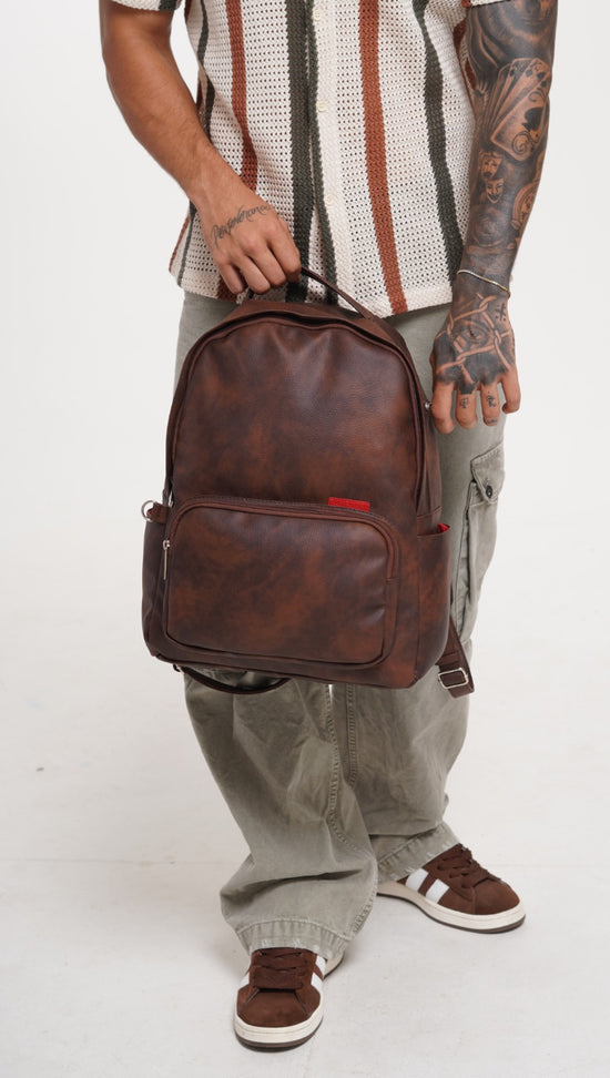 Morral Classic PRO Brown Premium | BYMENDEZ Morrales en Cuero Vegano